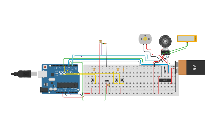 Circuit design Project Blinds - Tinkercad