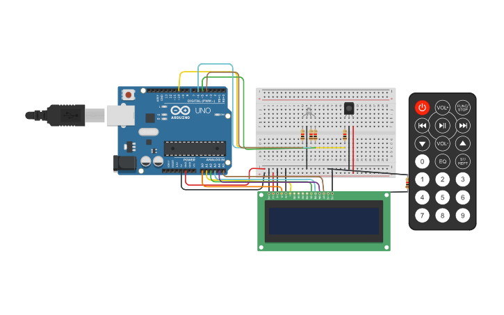 Circuit design 12.2. Acende e apaga LEDs pelo controle | Tinkercad Circuit design 12.2. Acende e apaga LEDs pelo controle | Tinkercad