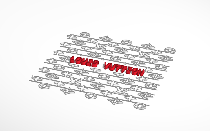 3D design LOUIS VUTTION pattern - Tinkercad