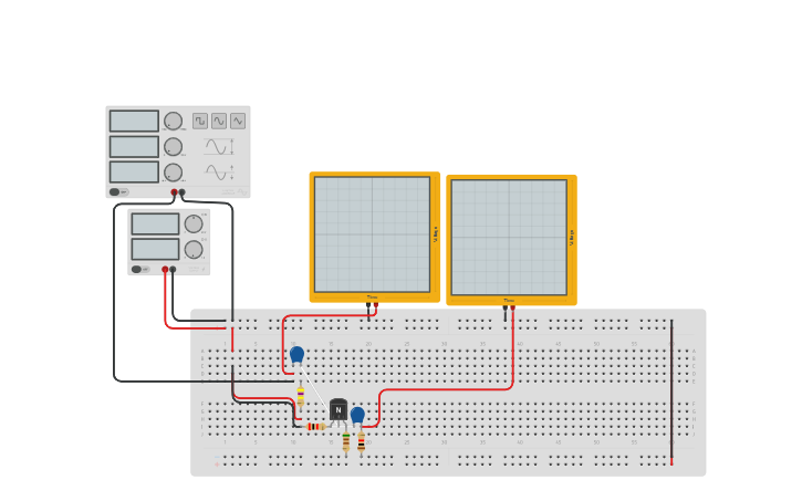 Circuit Design Rangkaian Amplifier Tinkercad