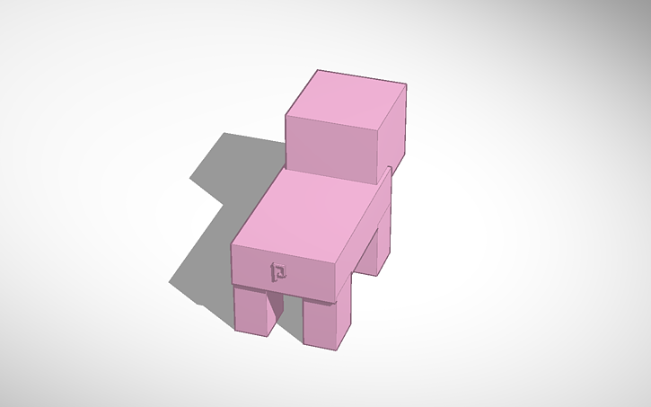 3D design Minecraft Pig - Tinkercad