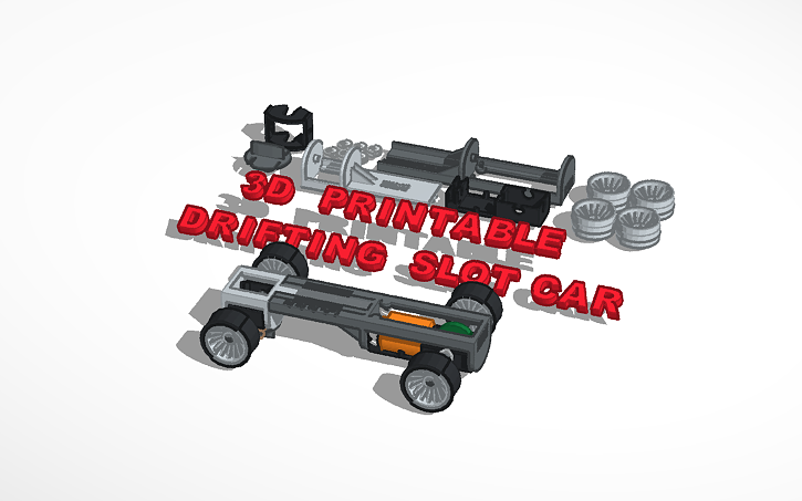 3D design DRIFTING SLOT CAR 3D PRINTABLE | Tinkercad