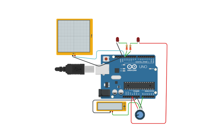 Circuit design ARD1T4 Analog Input LED Frequency NOVALABS - Tinkercad
