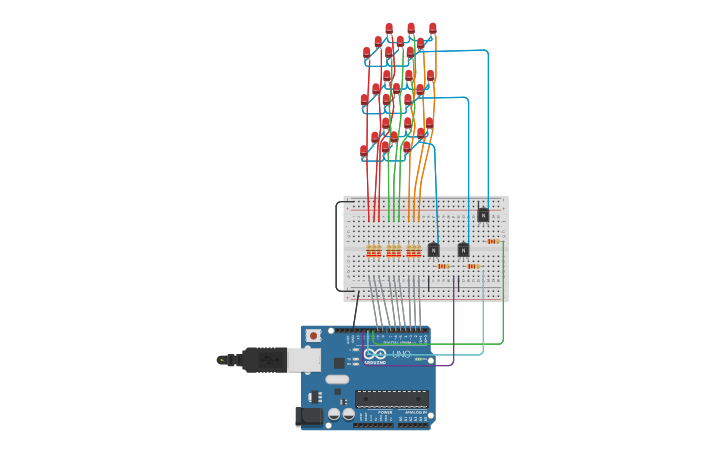 Circuit Design Cubled3x3x3 Tinkercad 