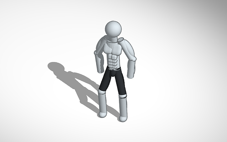 3D design Gigachad Stickman - Tinkercad