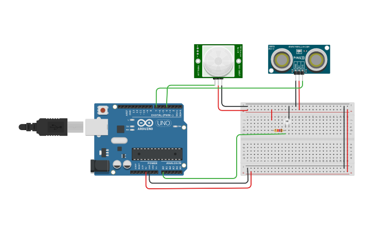 Circuit Design Three Sensors Conncted To Arduino Tinkercad 8567