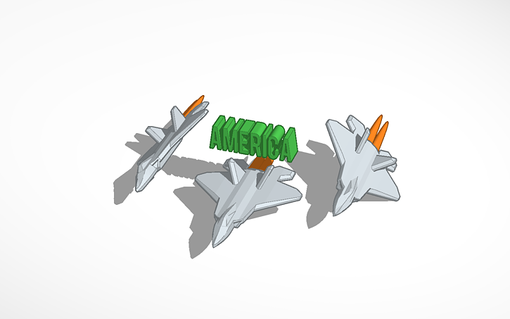 3D design Copy of jet (has flames) - Tinkercad
