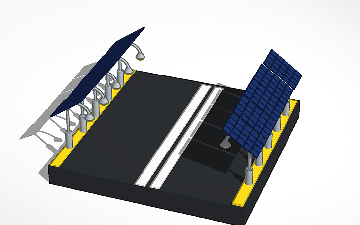 3D design Street lights - Tinkercad