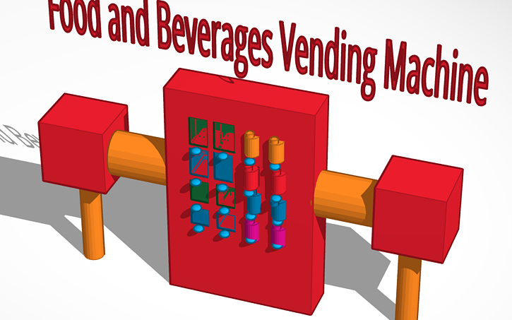 3D design Food And Beverages Vending machine - Tinkercad