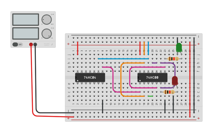 Circuit design D LATCH USING NAND GATE | Tinkercad