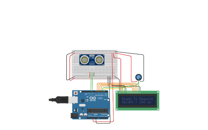 Circuit design Distance measurement - Tinkercad