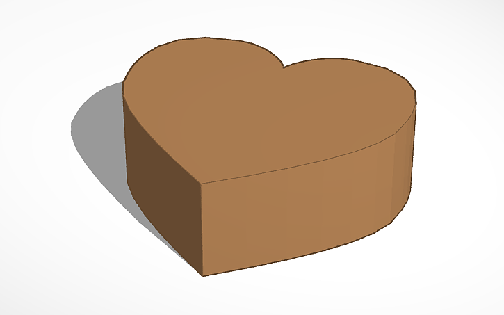 3D design red heart | Tinkercad