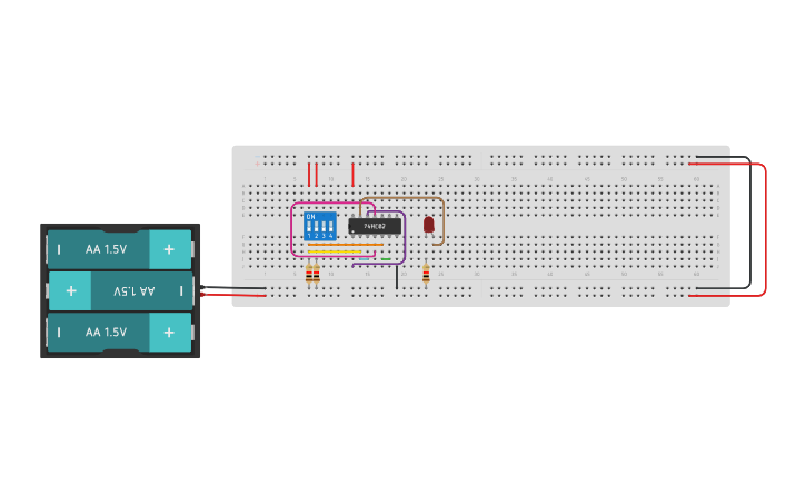 Circuit design CIRCUITO NAND CON NOR | Tinkercad