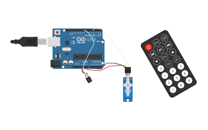 Circuit Design Arduino Uno Remote Servo Tinkercad 7825