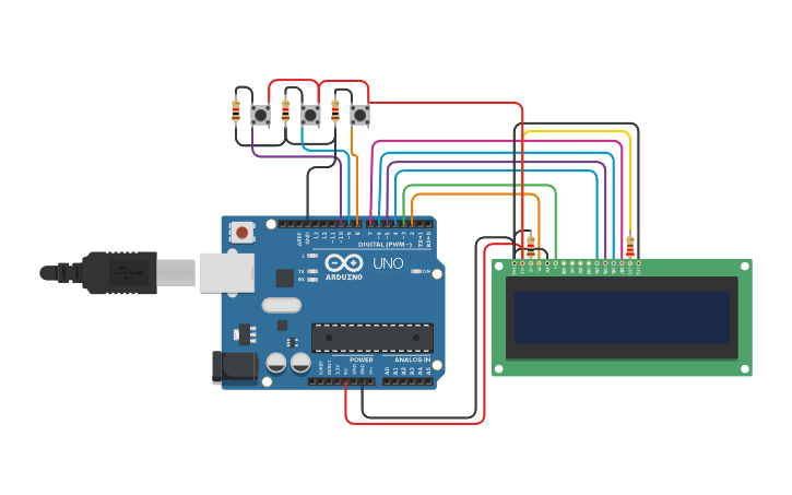 Circuit design Digital Clock - Tinkercad
