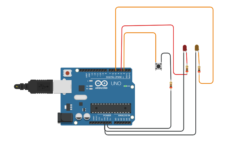 Circuit design PUSH BUTTON - Tinkercad Circuit design PUSH BUTTON - Tinkercad