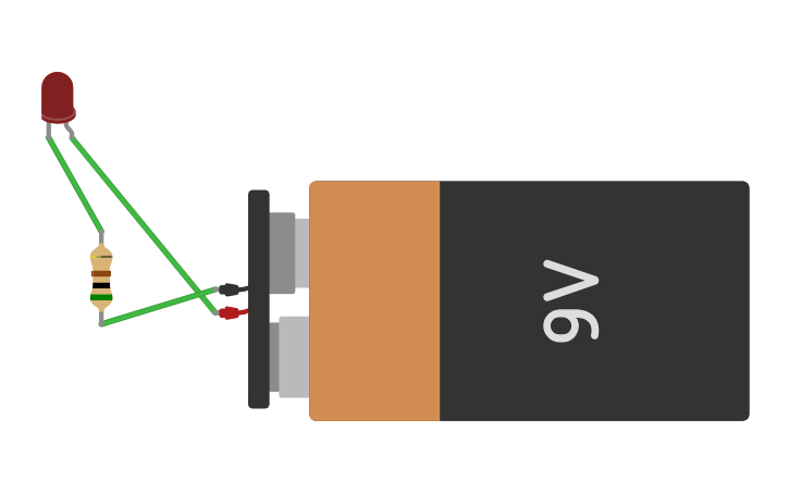 Circuit design Led light - Tinkercad