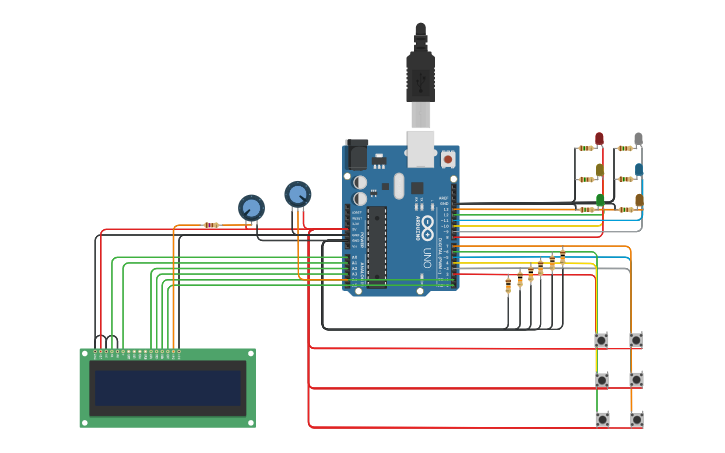 Circuit design Copy of Projekt Fertig! - Tinkercad