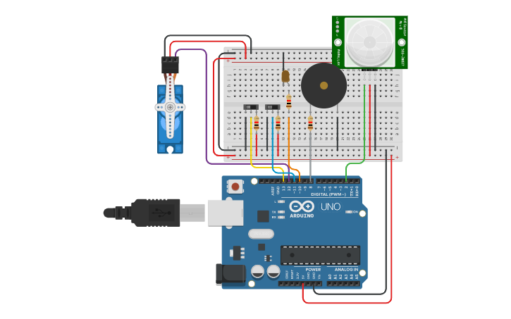 Circuit Design Practica Sensor De Movimiento Tinkercad