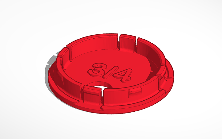 3D design 3/4 In Electrical Box Knockout Plug | Tinkercad