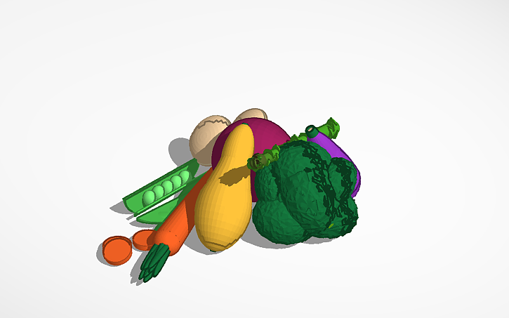 3D design Realistic Vegetables - Tinkercad