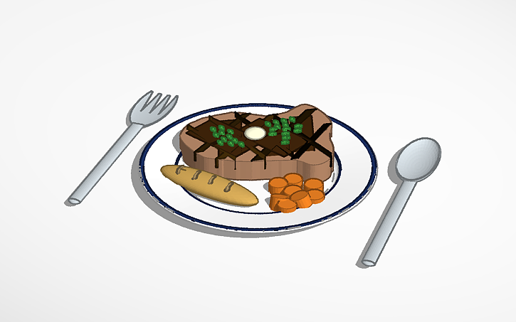 3D design Steak Dinner - Tinkercad