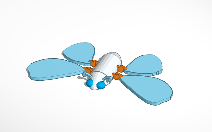 3D design articulate butterfly - Tinkercad