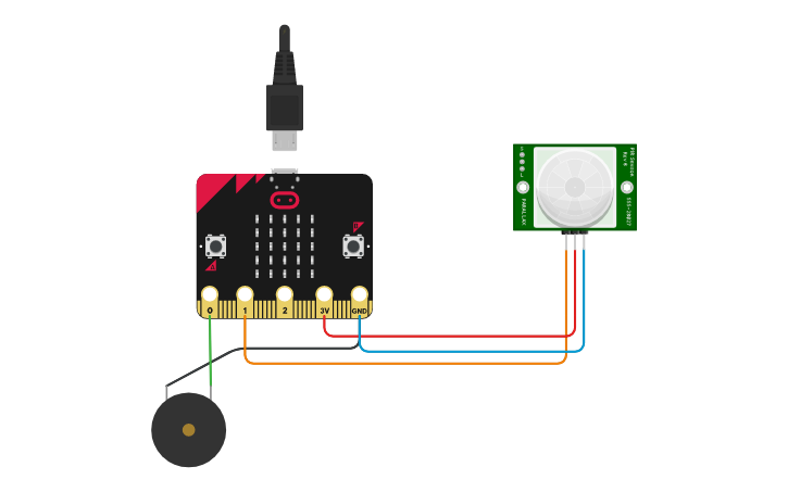 Circuit design Alarm System - Tinkercad