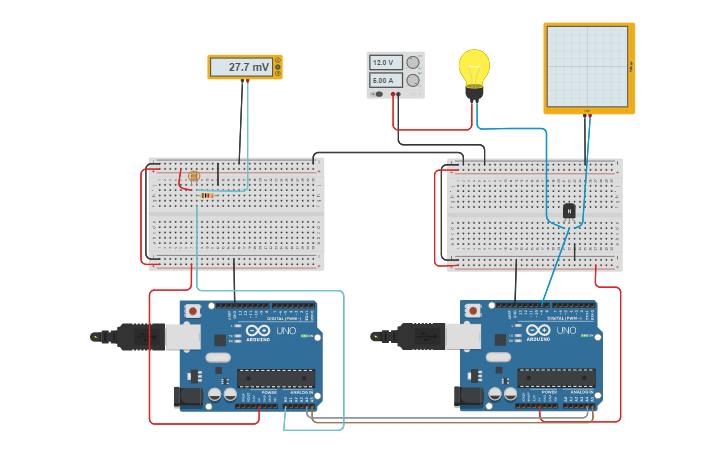 Circuit Design Illumination Control System Tinkercad