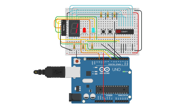Circuit Design Using Two Interrupts With Arduino Tinkercad 8250
