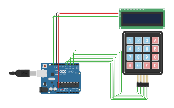Circuit design PassWord advanced - Tinkercad