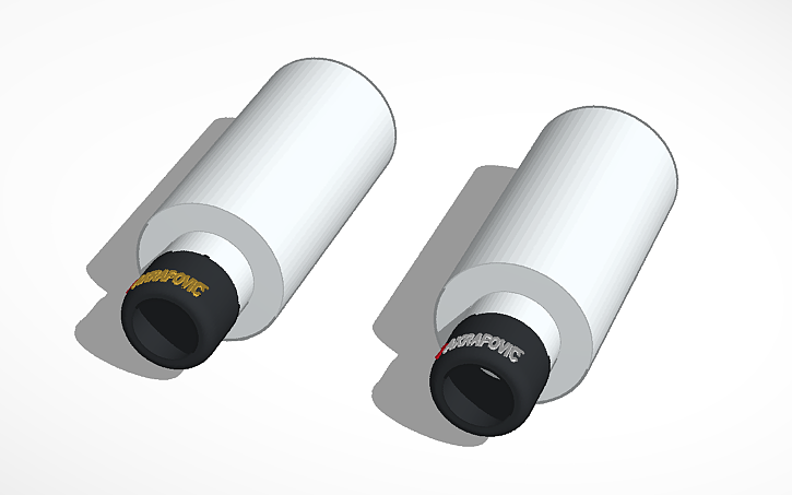 3D design AKRAPOVIC aftermarket exhausts - Tinkercad