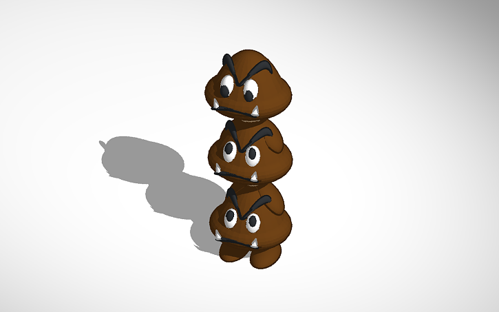 3D design Goomba stack | Tinkercad