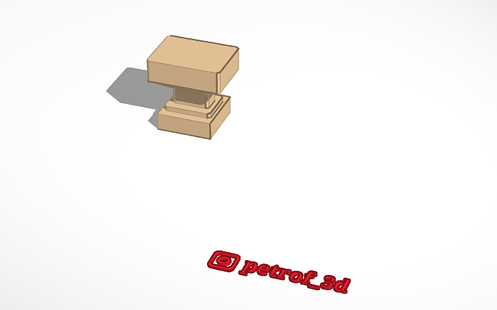 3D design Minecraft Anvil for 3D print | Tinkercad