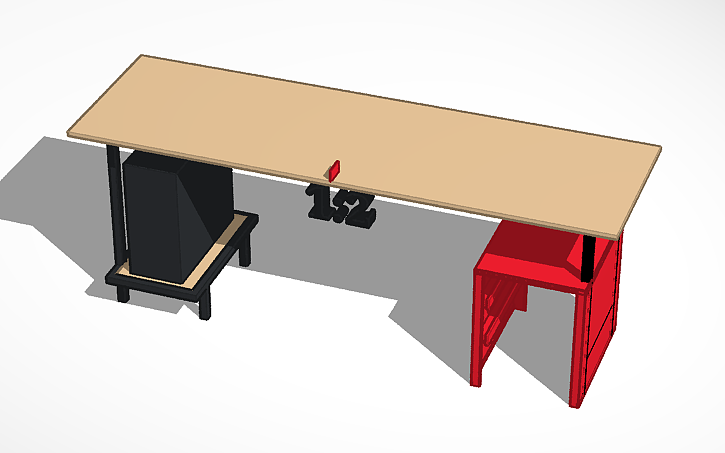 3D design Desk 2 (Finished) | Tinkercad
