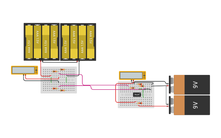 Circuit design Wheatstone Bridge with Diff. Amplifier - Tinkercad