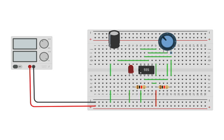 Circuit design Circuito Led Intermitente | Tinkercad