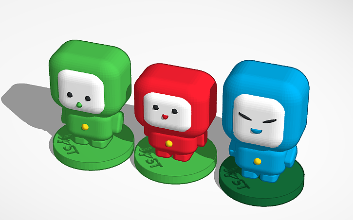 3D design 240427 Square Friends All - Tinkercad