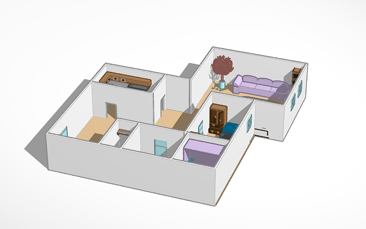 3D design Floor Plan - Tinkercad