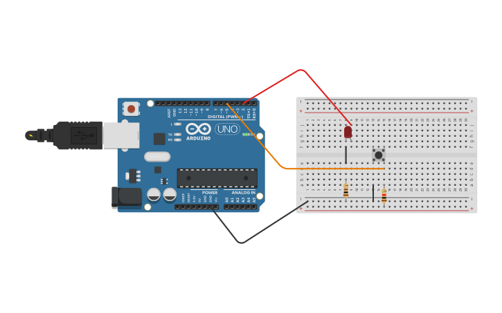 Circuit design Projeto 4 - Medição de tempo no arduino | Tinkercad