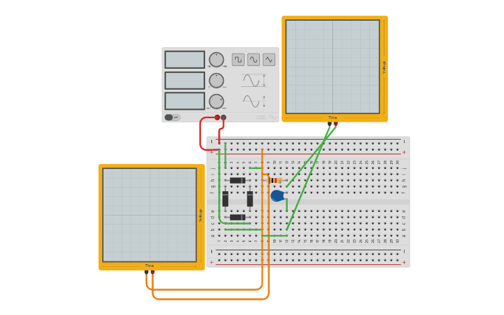 Circuit design diode rectifier - Tinkercad