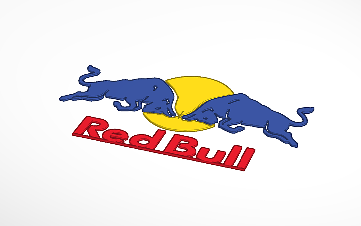 3D design Redbull Logo - Tinkercad