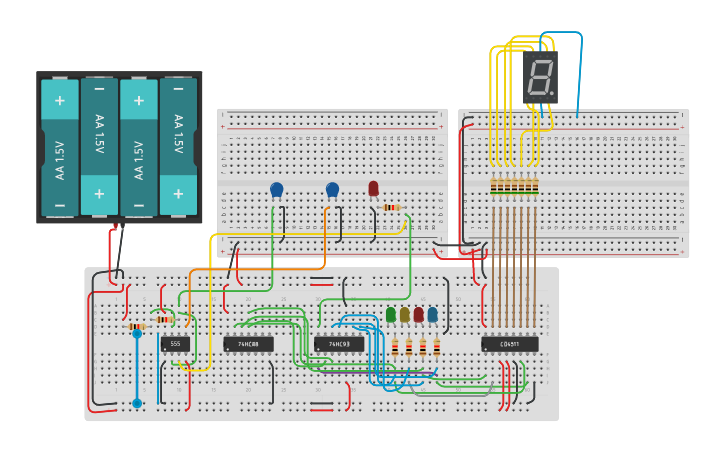 Circuit design Counter | Tinkercad