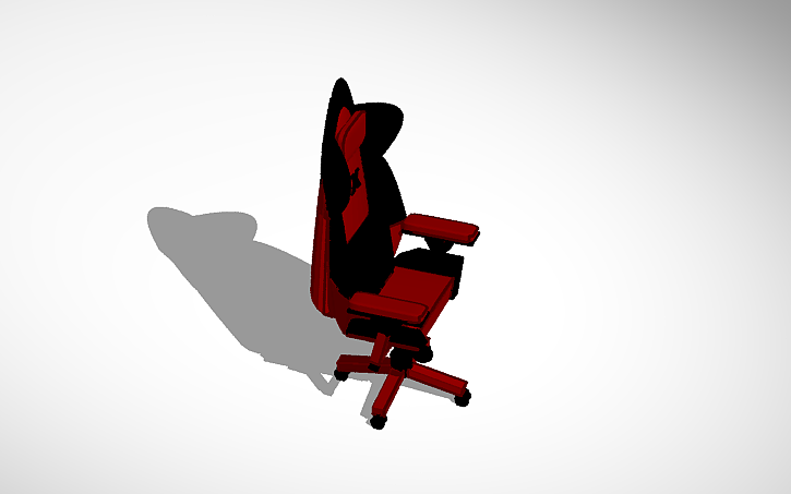 3D design Gaming Chair-Red - Tinkercad