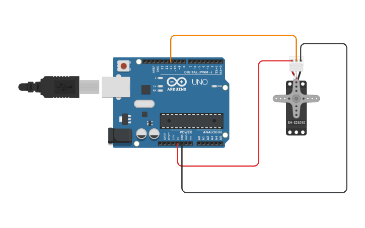Circuit Design Servo Motor นายธีรเดช แอจิ๊ ปวส 1 4 Tinkercad