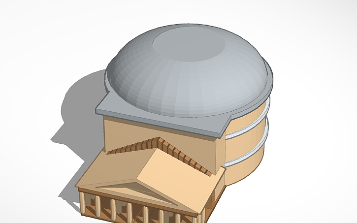 3D design os30536 Famous Building (Pantheon) | Tinkercad