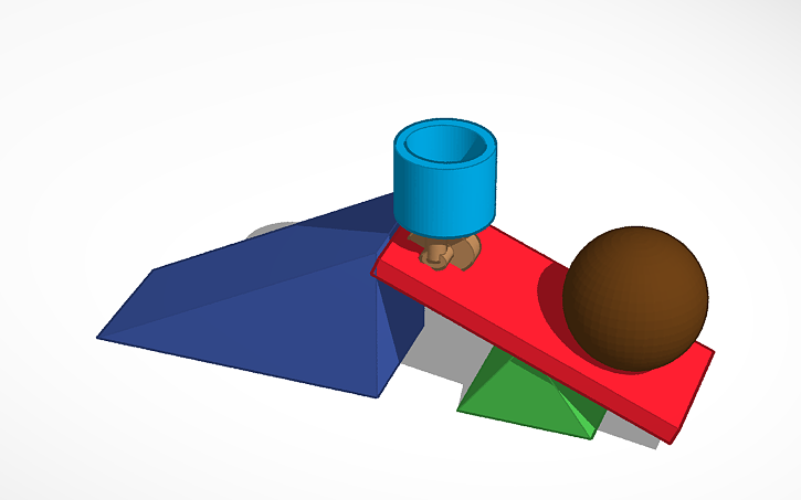 3D design Machine using 3 simple machines - Tinkercad