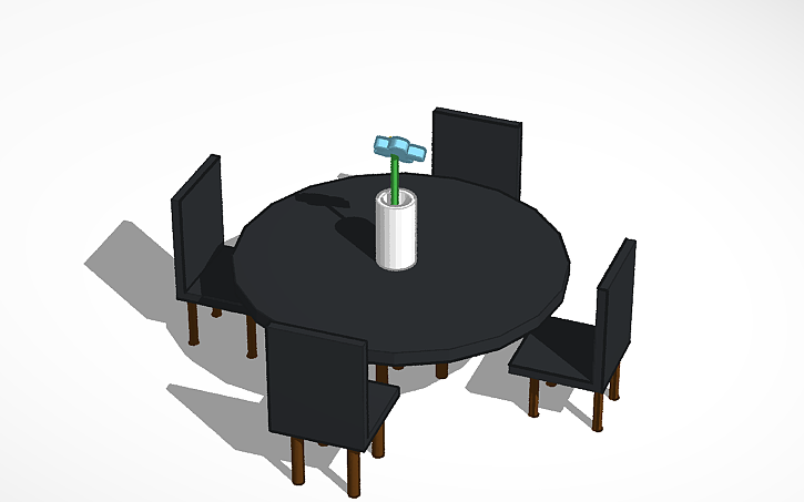 3D design yemek masası-dinner table - Tinkercad