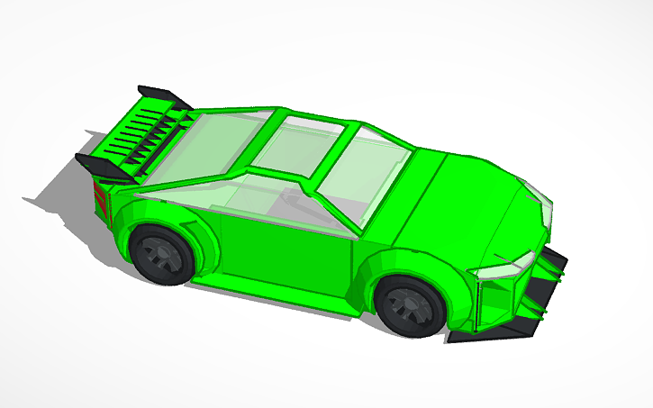 3D design 2F4U sports car - Tinkercad