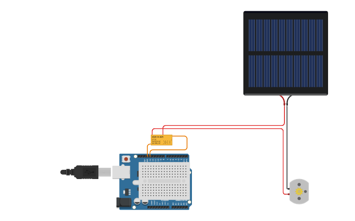Circuit design Solar Water pump - Tinkercad